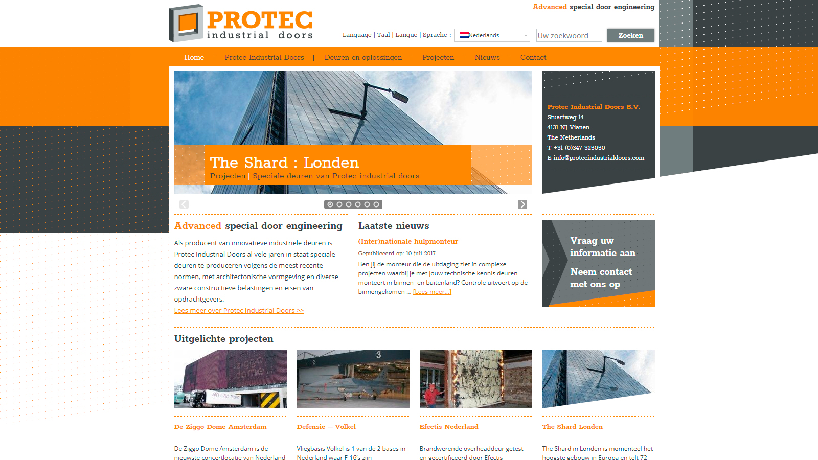 Nouveau site - Protec Industrial Doors